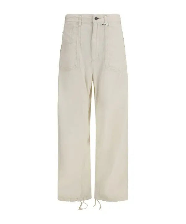 Mihara Yasuhiro Cut-out Pocket Denim Pants - White