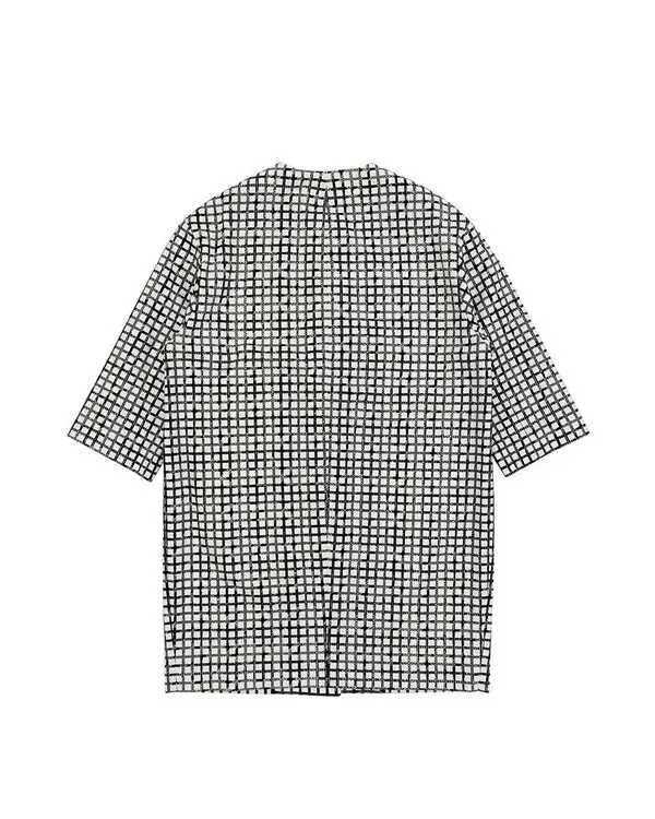 Max Mara Checked Round Neck Blouse