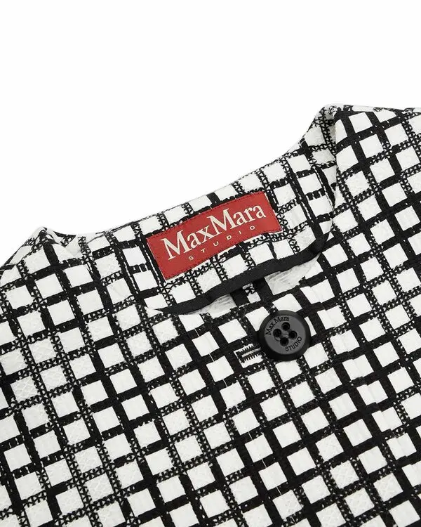 Max Mara Checked Round Neck Blouse