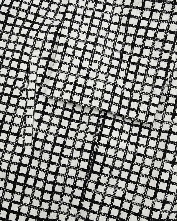 Max Mara Checked Round Neck Blouse