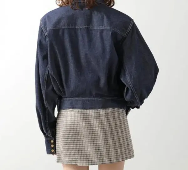Celine Cotton Denim Shirt With Pleated Details - No