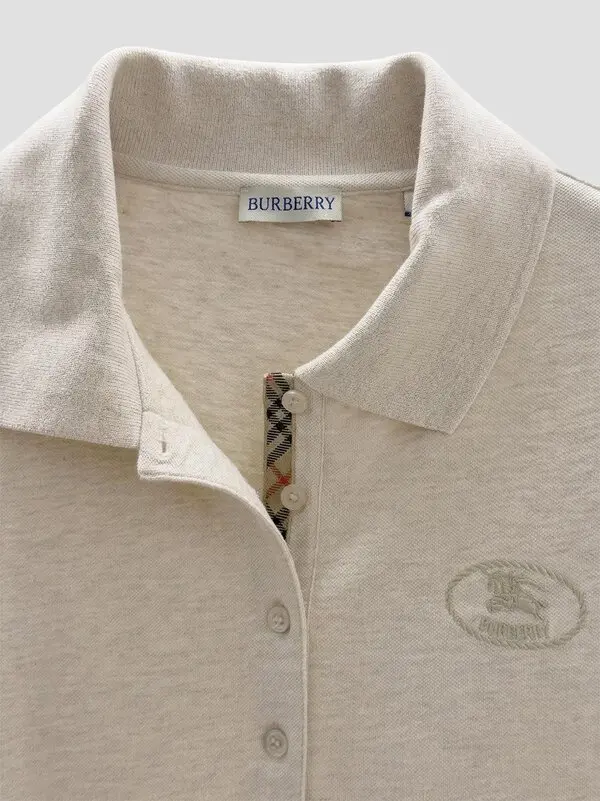 Burberry Embroidered Polo Dress - Beige