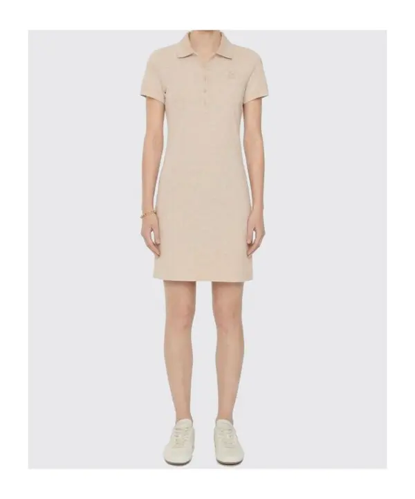 Burberry Embroidered Polo Dress - Beige