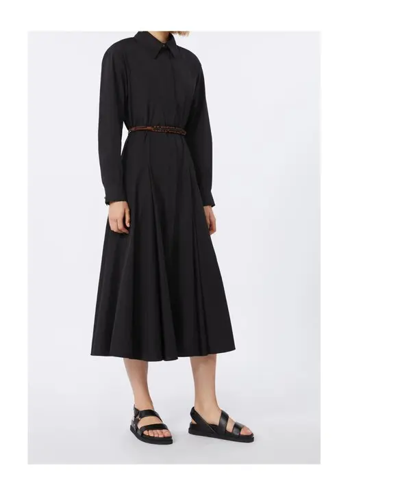 Max Mara Belted Midi Shirt Dress