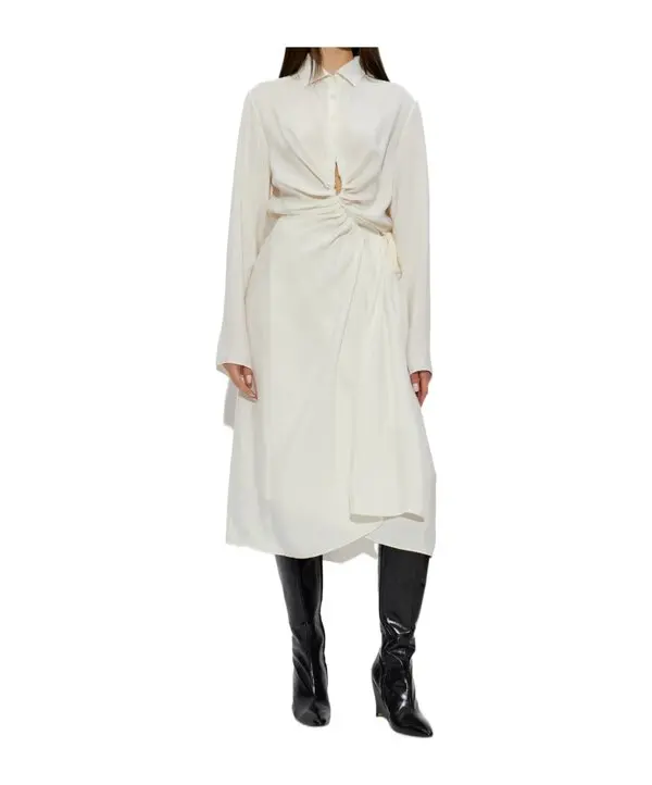 MAISON MARGIELA Draped Cutout Shirt Dress