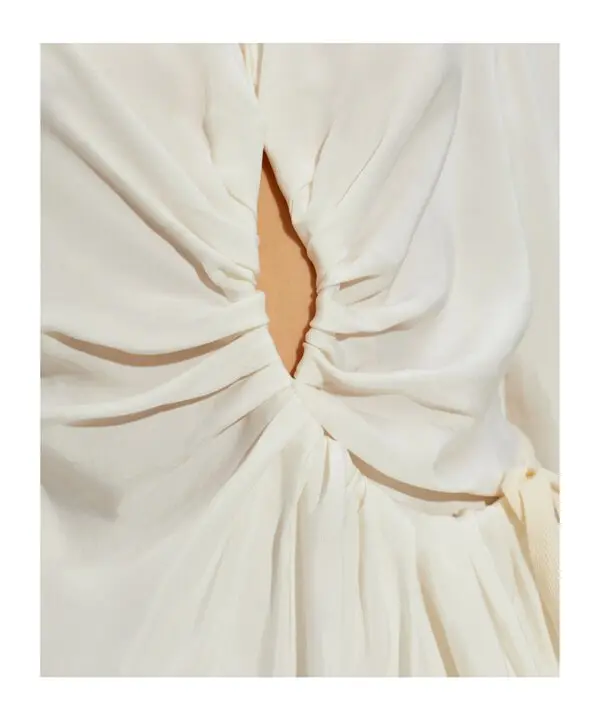 MAISON MARGIELA Draped Cutout Shirt Dress