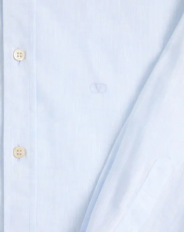 Valentino Garavani Scarf-collar Linen Shirt