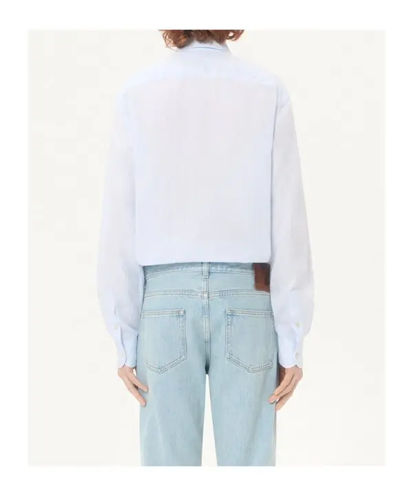 Valentino Garavani Scarf-collar Linen Shirt