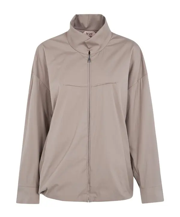 N.21 High-neck Zip-up Bomber Jacket