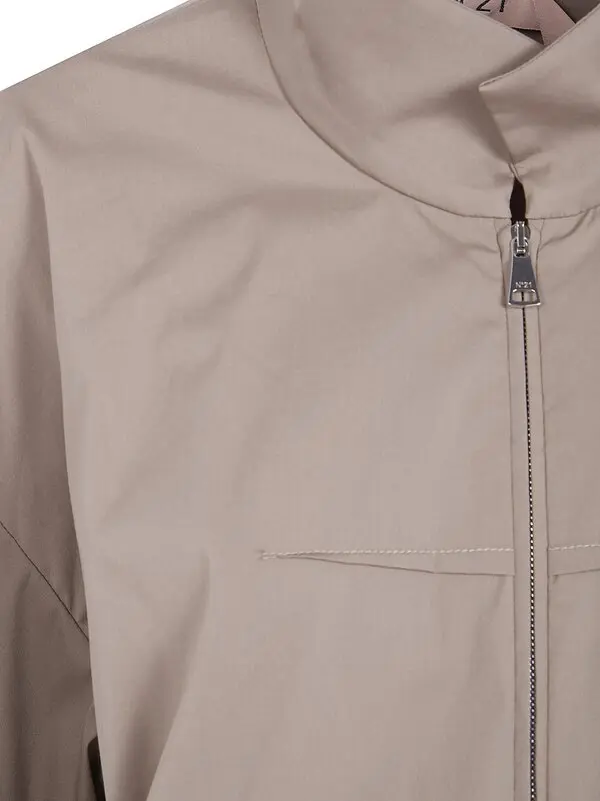 N.21 High-neck Zip-up Bomber Jacket