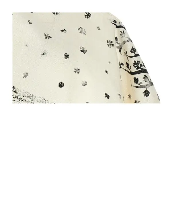 Alberta Ferretti Printed Cape Top