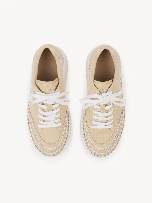 Chloé Nama Platform Sneakers - Light Khaki