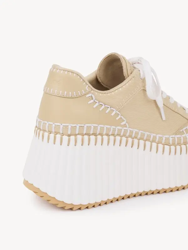 Chloé Nama Platform Sneakers - Light Khaki