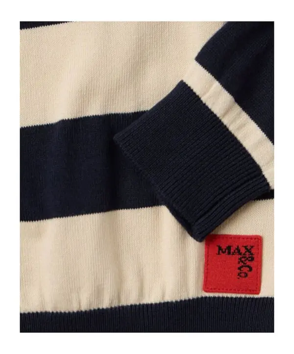 MAXCO. Striped Cotton Knit Cardigan