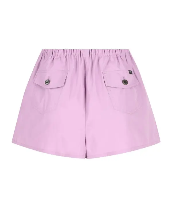 Prada Logo Detailed Wide-leg Shorts - Lilac