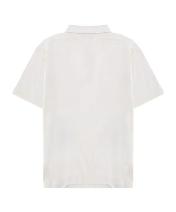 Stone Island Compass-motif Short Sleeved Polo Shirt - White