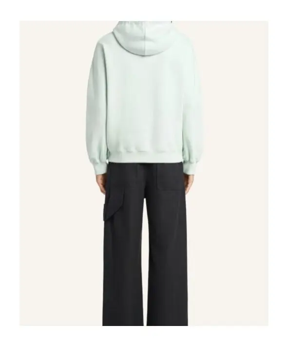 COURREGES Kangaroo Pocket Hoodie - Light Mint Green