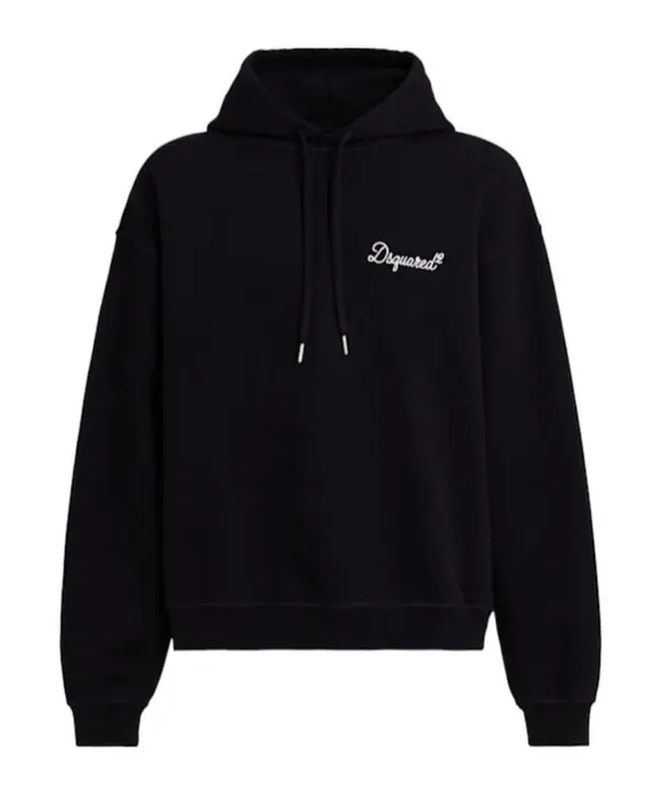 Dsquared2 Signature Relaxed Fit Hoodie - Black