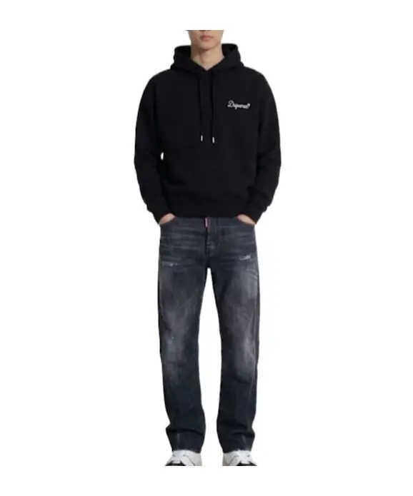 Dsquared2 Signature Relaxed Fit Hoodie - Black
