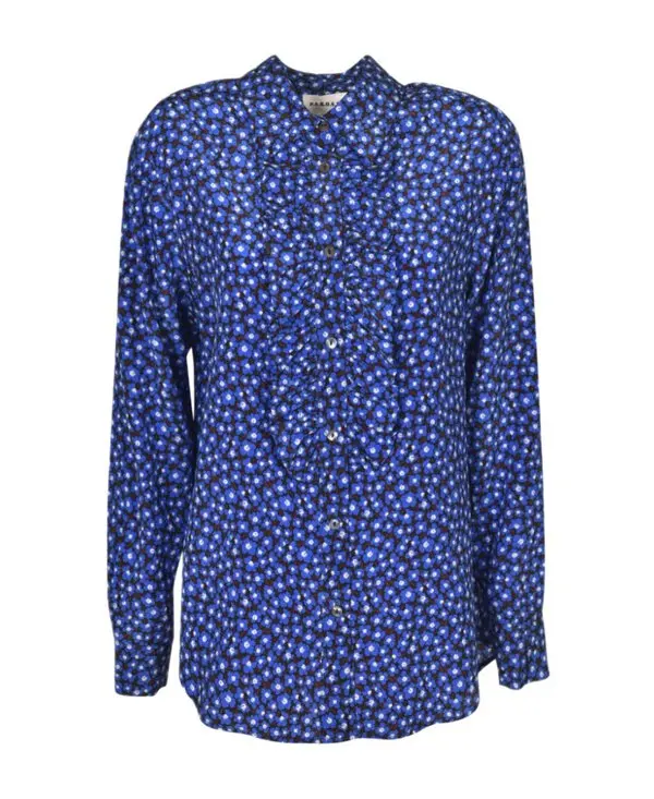 P.a.r.o.s.h Floral Print Long-sleeve Shirt With Bow Detail