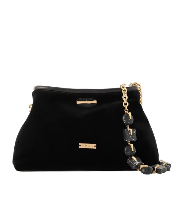 Cult Gaia Small Kiraz Bead-chain-strap Shoulder Bag - Black