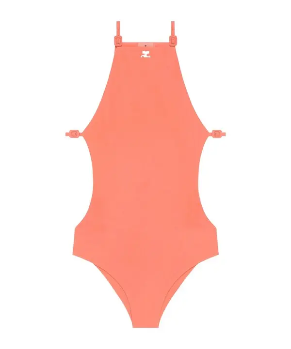 COURREGES Cut-out Swimsuit With Buckle Details - Pink