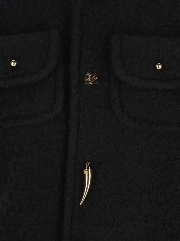 Celine Short-sleeved Jacket In Cashmere And Wool