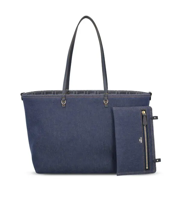 Fendi Ff Jacquard Reversible Tote Bag - Blue