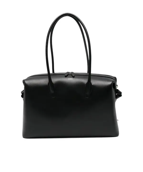 Yuzefi Large Brioche Leather Tote Bag - Black