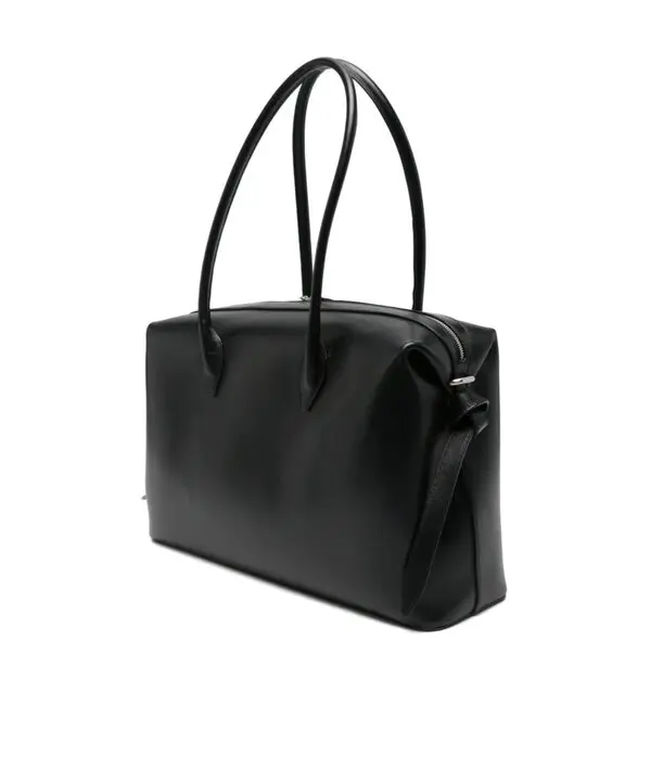 Yuzefi Large Brioche Leather Tote Bag - Black