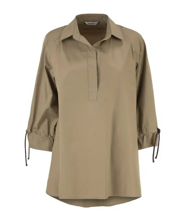 Max Mara Long Sleeve Drawstring Top - Brown