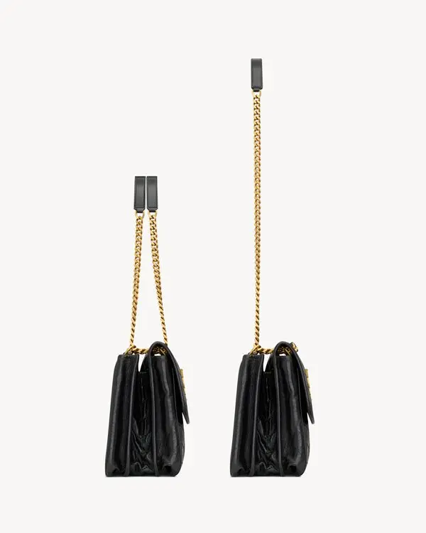 Saint Laurent Niki Logo Plaque Shoulder Bag - Black