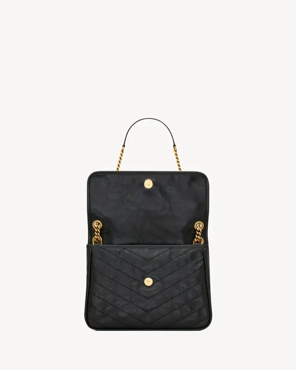 Saint Laurent Niki Logo Plaque Shoulder Bag - Black