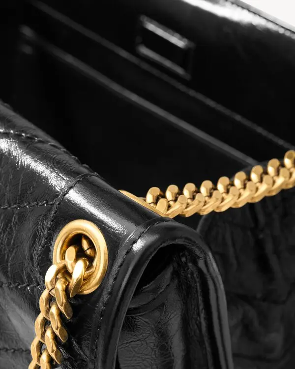 Saint Laurent Niki Logo Plaque Shoulder Bag - Black