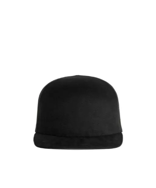 Balenciaga Logo Embroidered Baseball Cap - Black