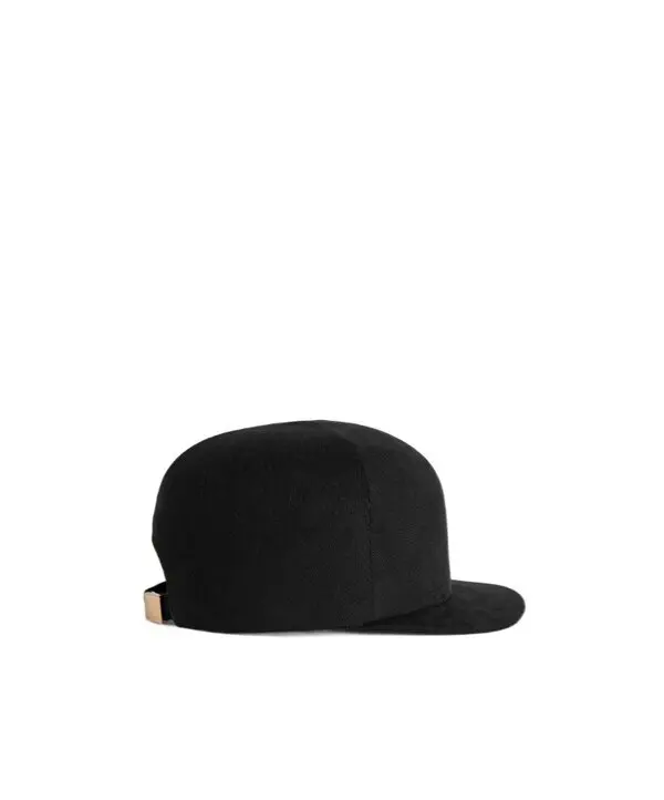 Balenciaga Logo Embroidered Baseball Cap - Black