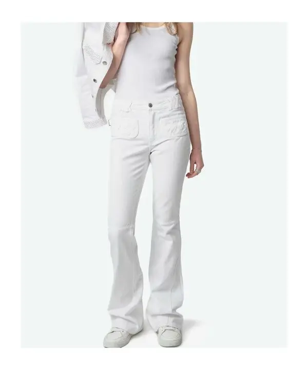 Zadig&Voltaire Belt Loop Jeans - White