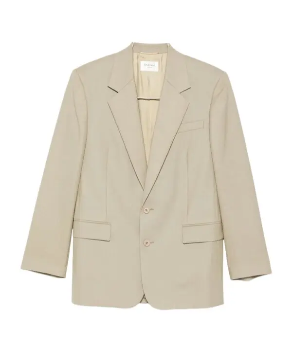 Saint Laurent Long-sleeved Suit Jacket - Nude