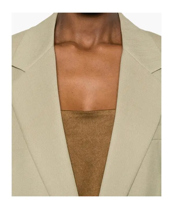Saint Laurent Long-sleeved Suit Jacket - Nude