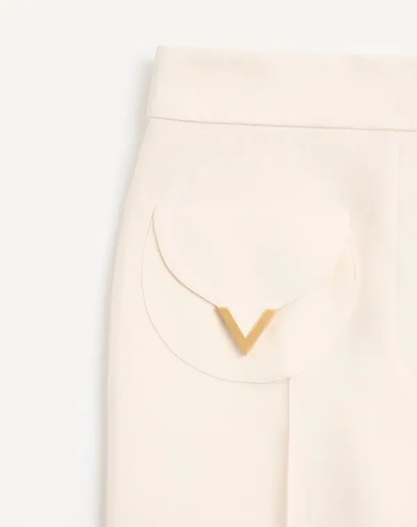 Valentino Garavani Crepe Couture Trousers - White
