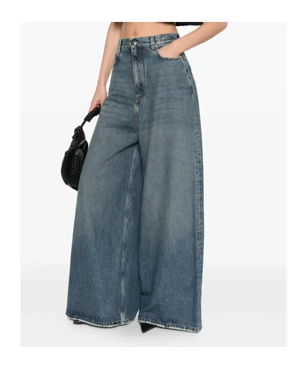 Balenciaga High-waisted Wide-leg Jeans