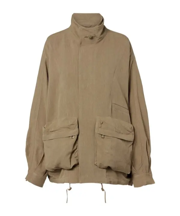 THE FRANKIE SHOP Breya Oversized Jacket - Brown