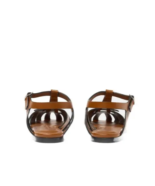 SCAROSSO Gala Cuir Leather Cage Sandals