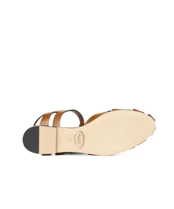 SCAROSSO Gala Cuir Leather Cage Sandals