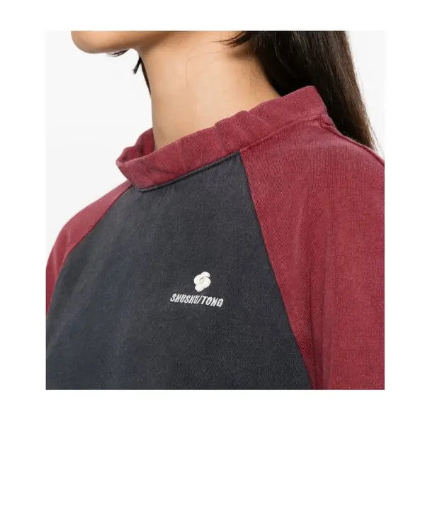 SHUSHU/TONG Long Sleeve Sweatshirt With Raglan Sleeves