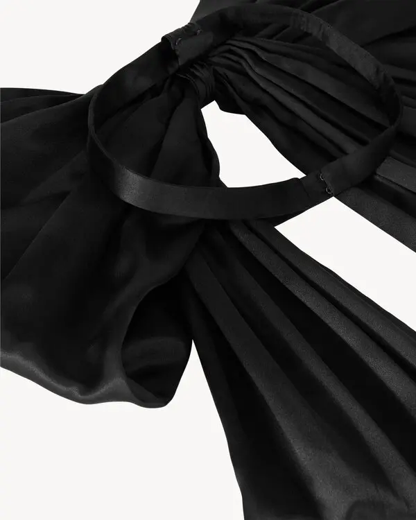 Saint Laurent Silk Crepe Muslin Lace Romper