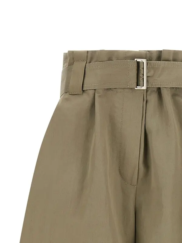 Brunello Cucinelli High-waisted Flared Bermuda Shorts - Gray