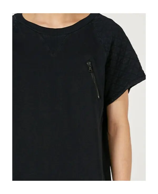 Pierre Balmain Cable Zipper Lace Design Short-sleeved T-shirt