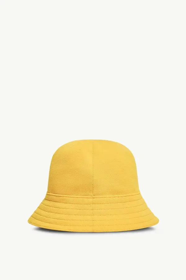 Moncler Logo Patch Bucket Hat - Yellow