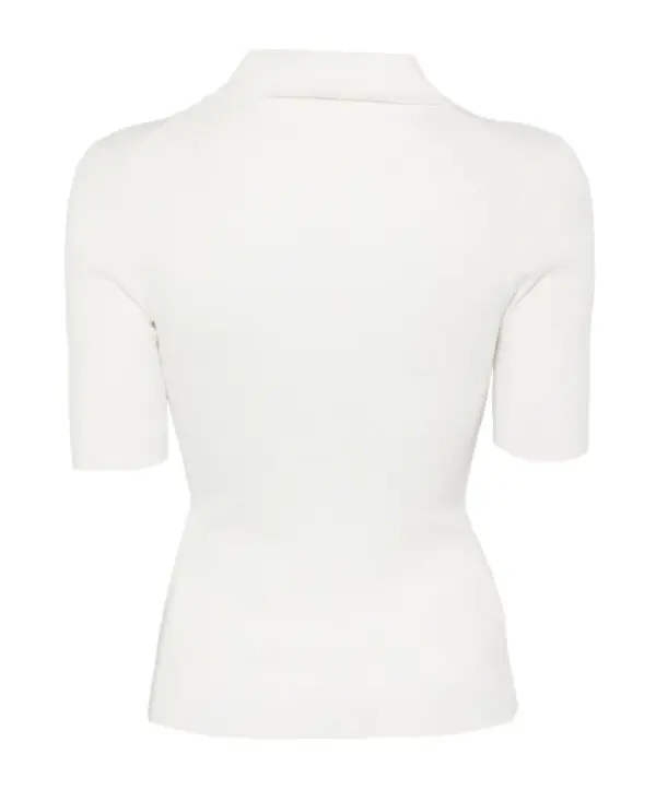P.a.r.o.s.h Ribbed Knit Buttoned Polo Shirt
